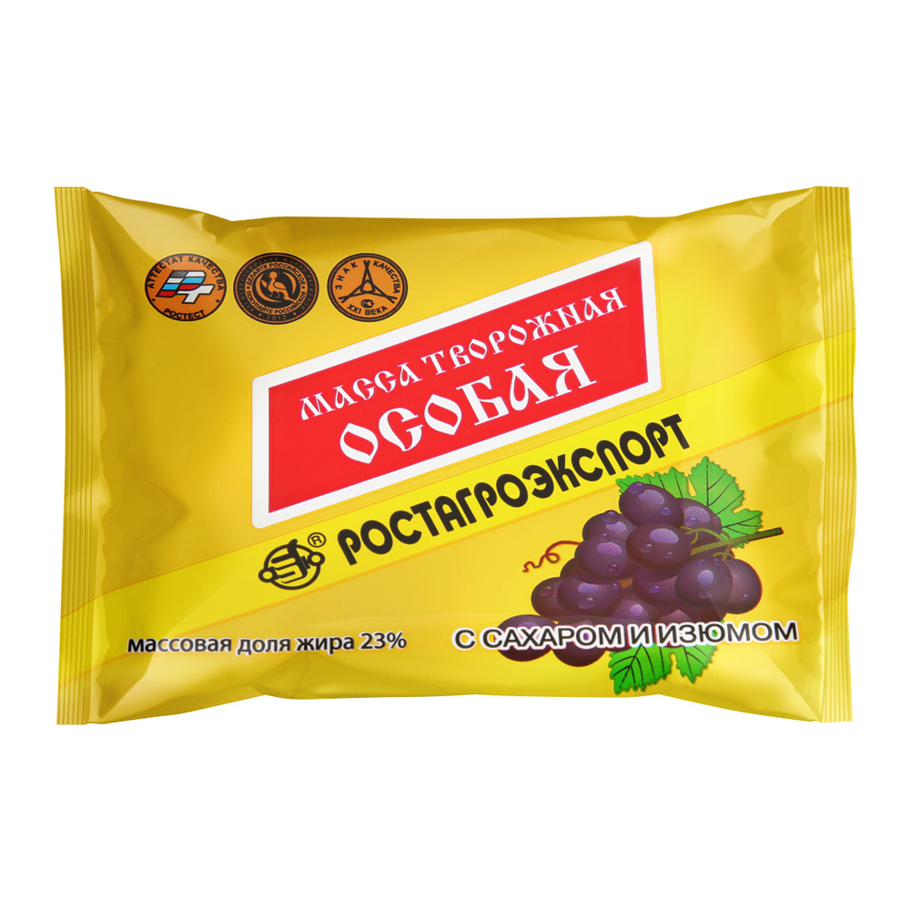 Купить масса творожная с изюмом 23% 180г с доставкой на дом в магазине SPAR