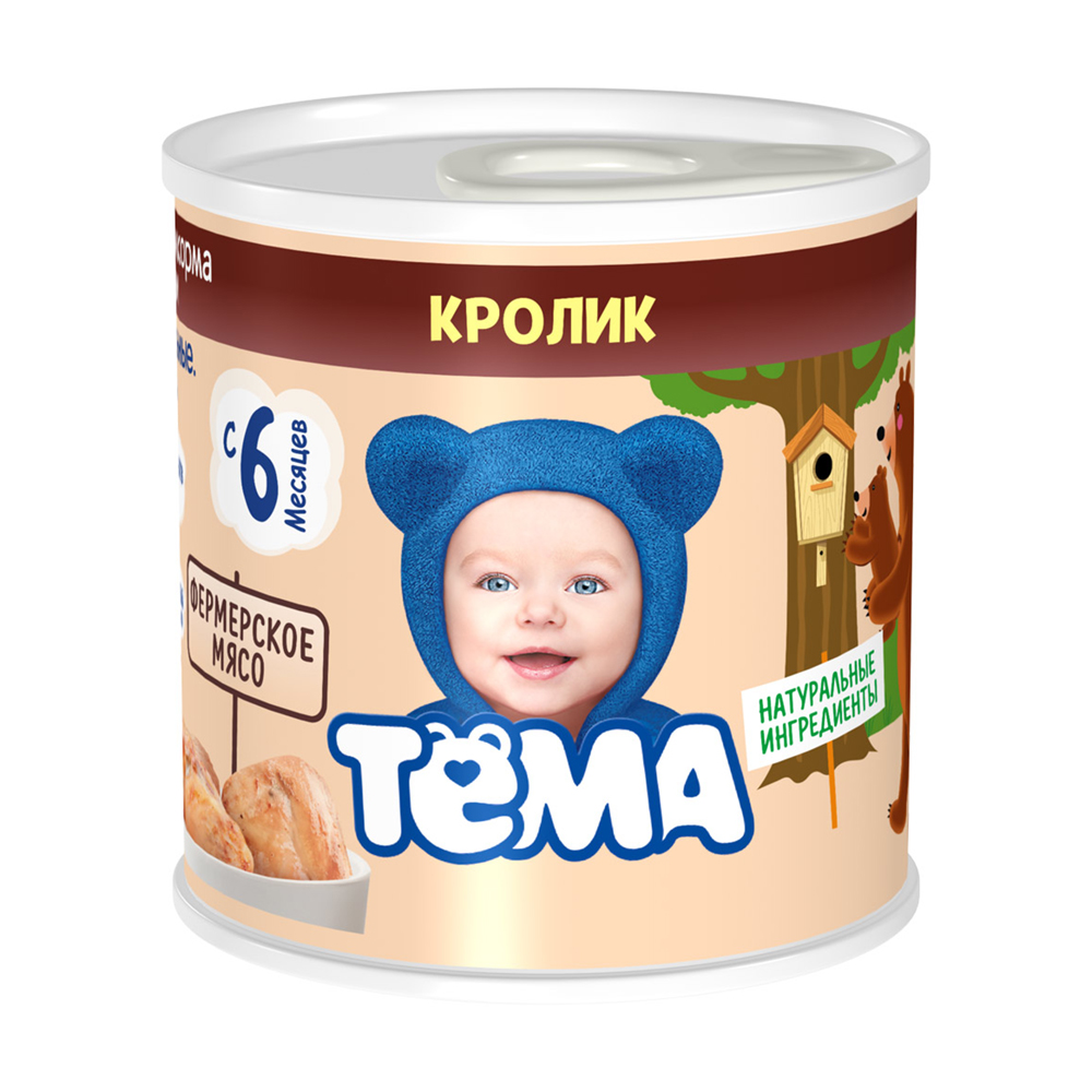 Купить пюре тема кролик 90г ж/б с доставкой на дом в магазине SPAR