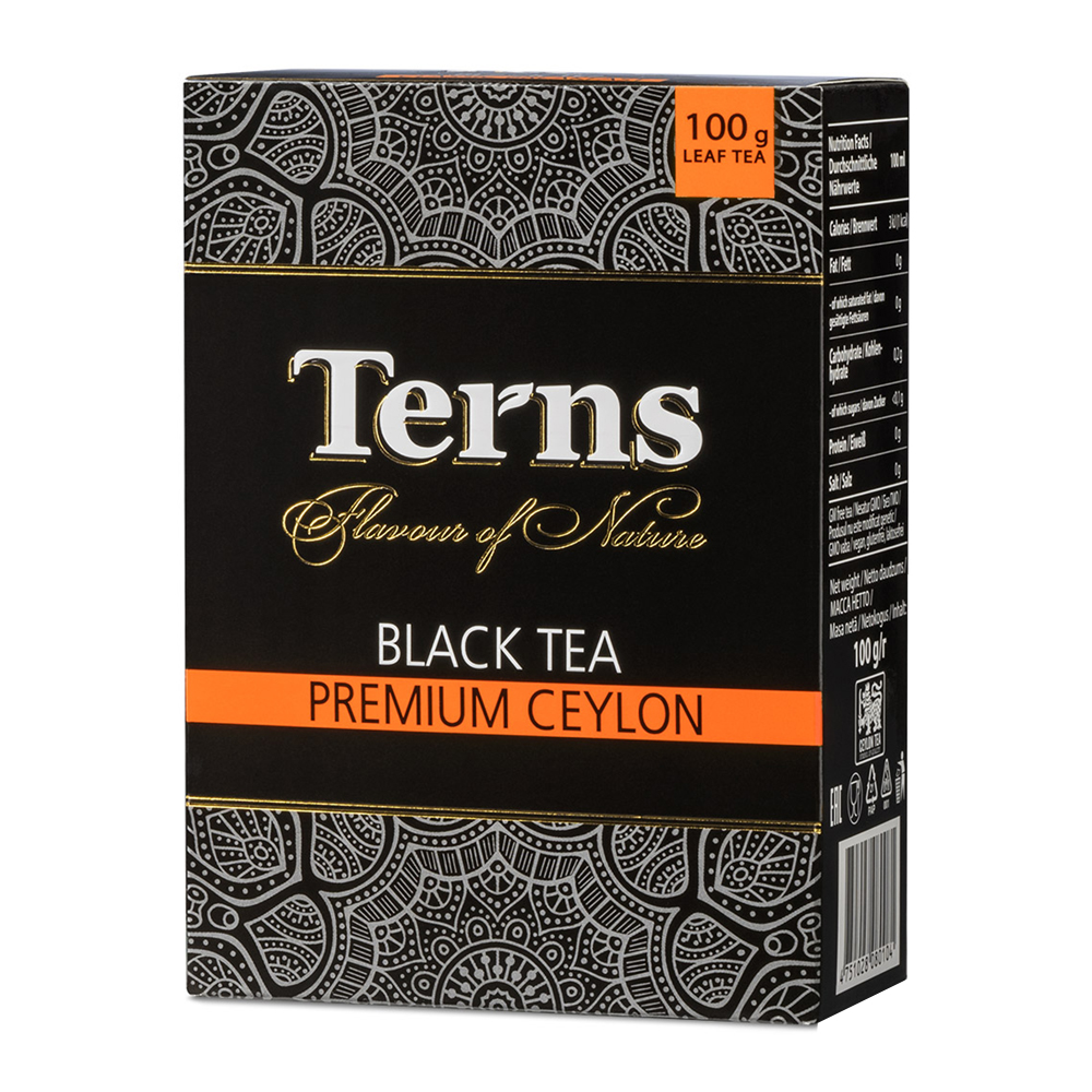 Купить чай черный terns premium ceylon листовой 100г с доставкой на дом ...