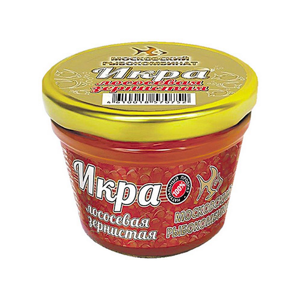 Купить икра лососевая московский рыбокомбинат из горбуши 90г ст/б с ...