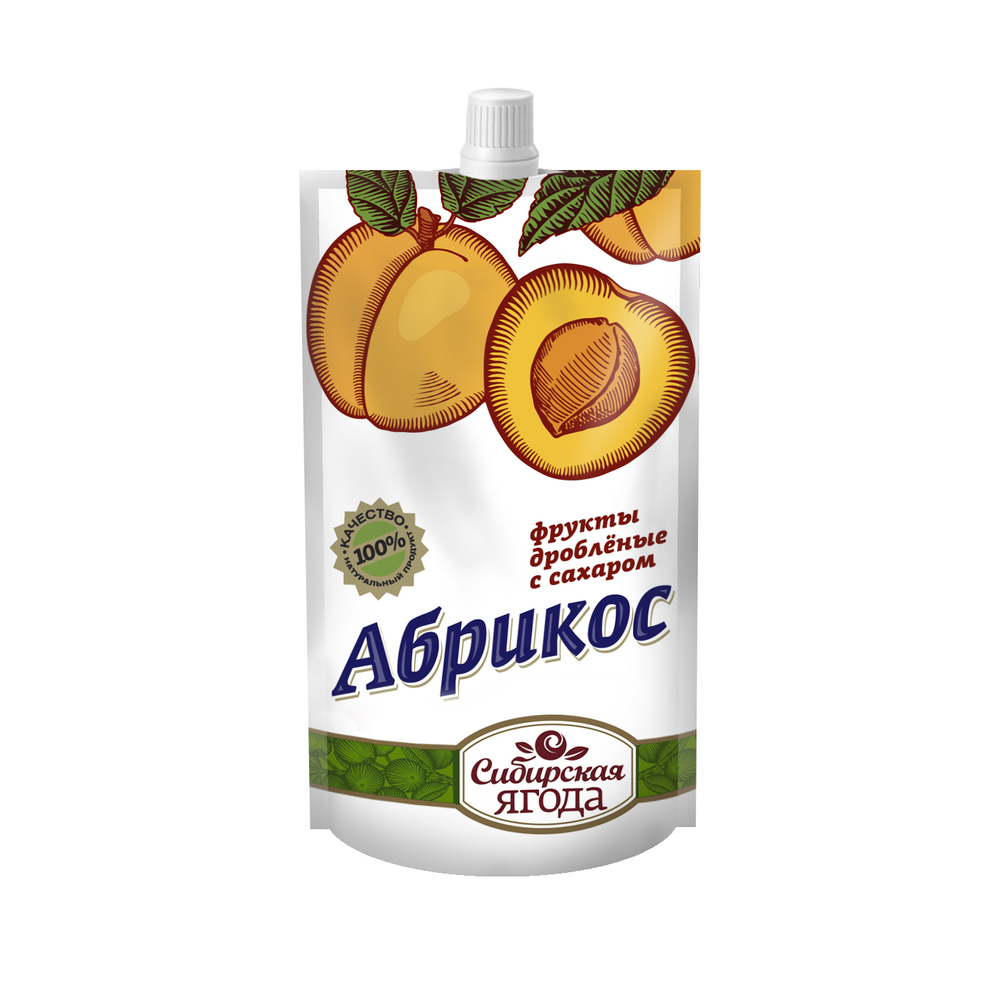 Купить абрикосы сибирская ягода дробленые с сахаром 280г с доставкой на ...