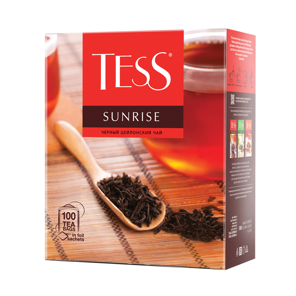 Купить чай черный tess sunrise 100 пакетиков с/я с доставкой на дом в ...