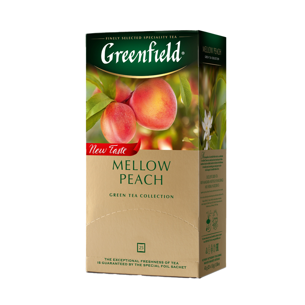 Купить чай зеленый greenfield mellow peach 25 пакетиков с доставкой на ...