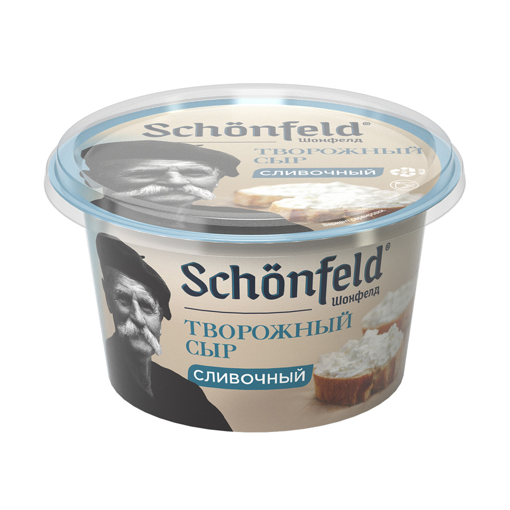 Купить сыр творожный schonfeld сливочный 65% 140г с доставкой на дом в ...