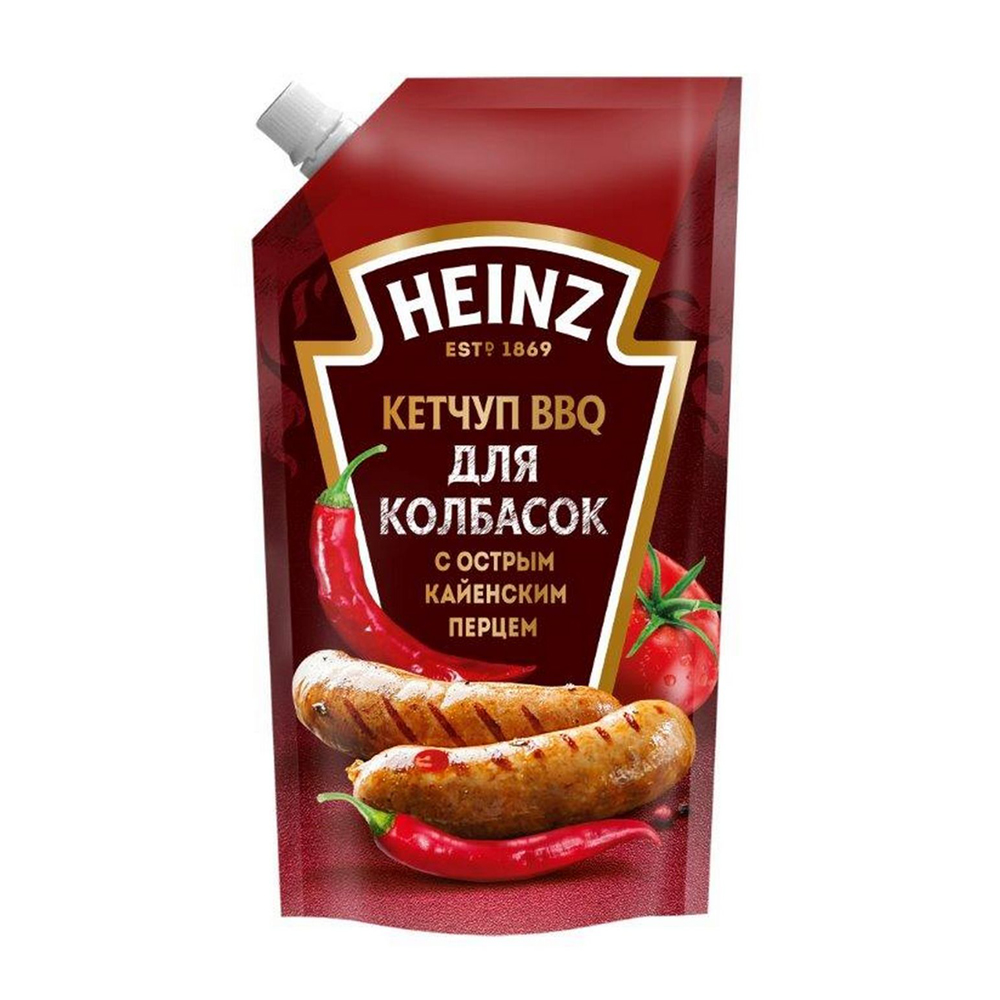 Купить кетчуп heinz для колбасок с кайенским перцем 350г дой-пак с ...