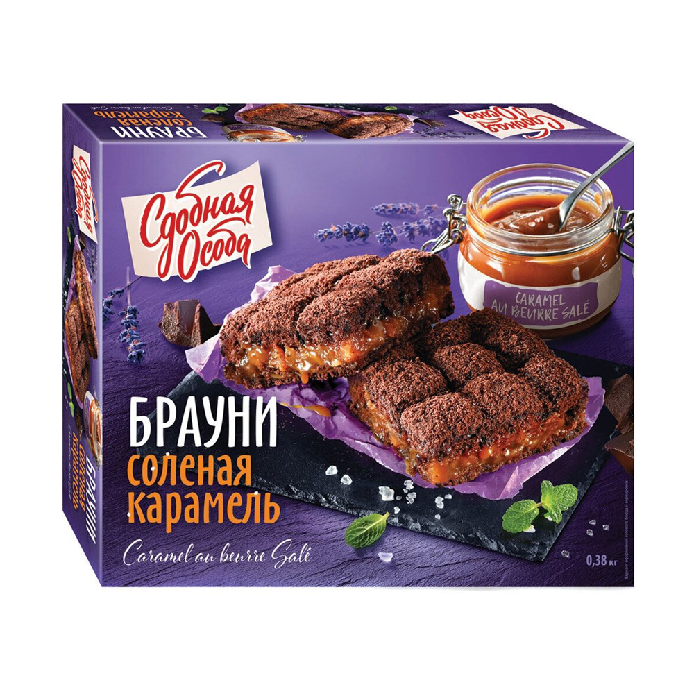 Купить пирог сдобная особа брауни соленая карамель 380г с доставкой на ...