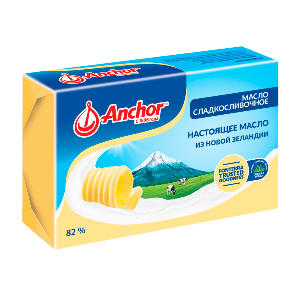 Купить масло аnchor сладкосливочное несоленое фасованное 82% 150г с ...