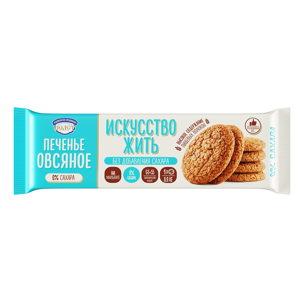 Купить печенье полет искусство жить овсяное на мальтите 200г с ...