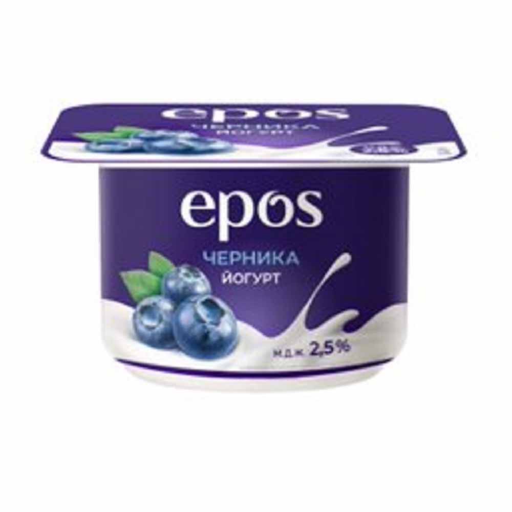 Купить йогурт густой epos с черникой 120г с доставкой на дом в магазине ...