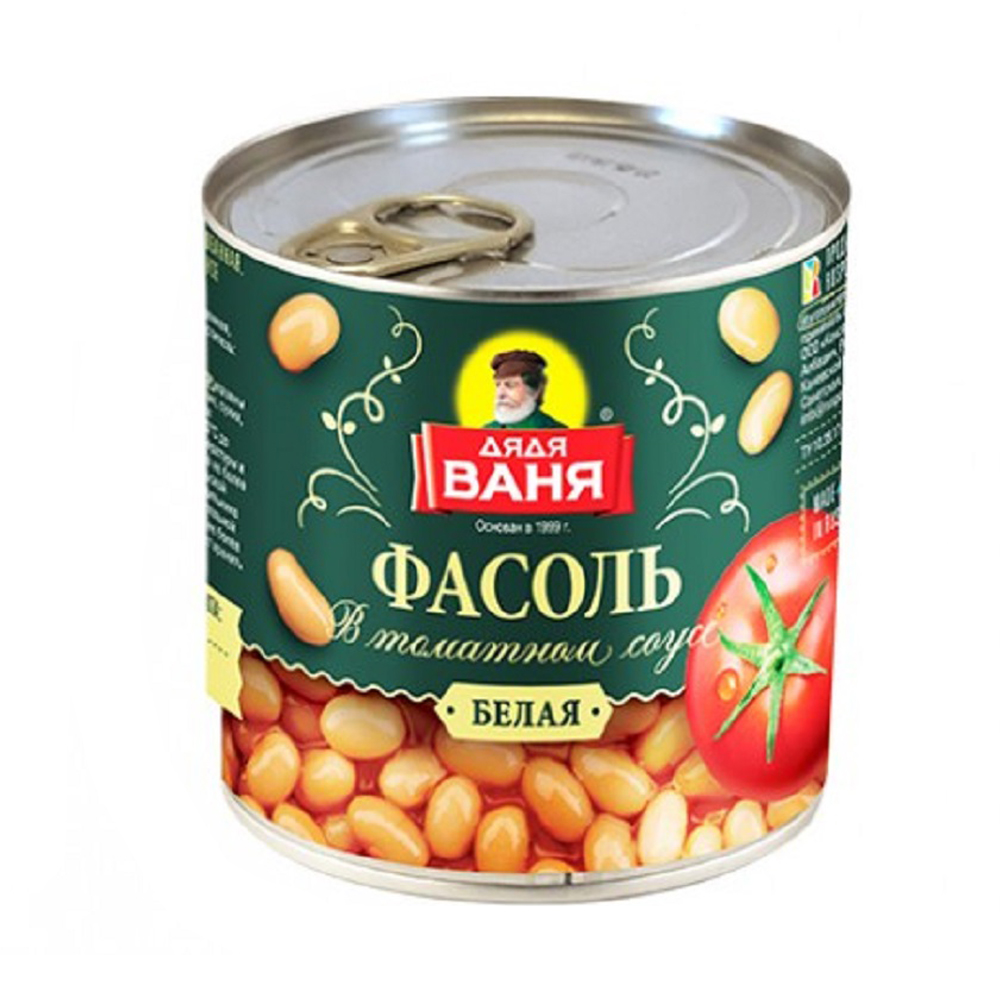 Купить фасоль белая дядя ваня в томатном соусе 400г с доставкой на дом ...