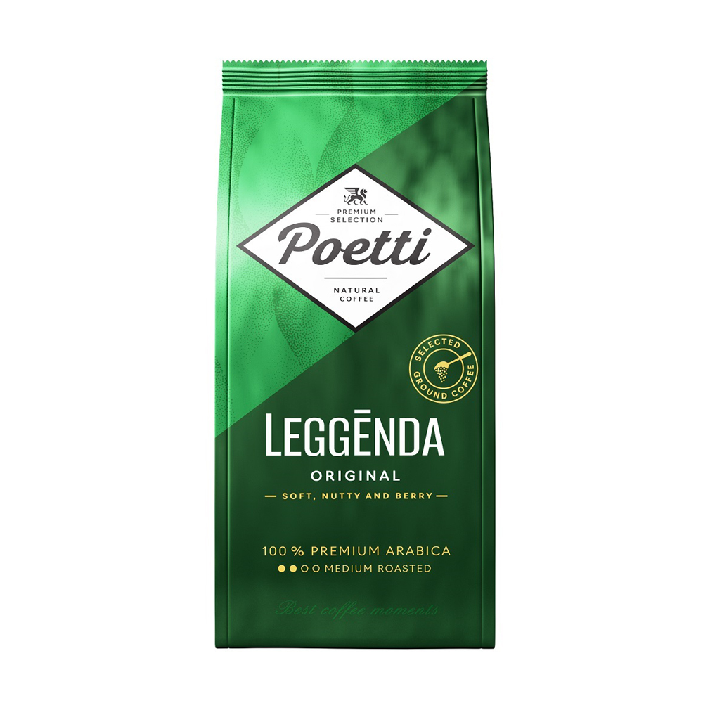 Купить кофе молотый poetti leggenda original 250г с доставкой на дом в ...