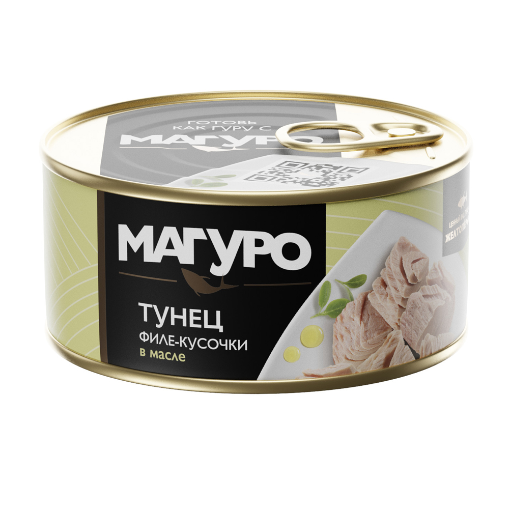 Купить тунец магуро филе кусочки в масле 170г с доставкой на дом в ...