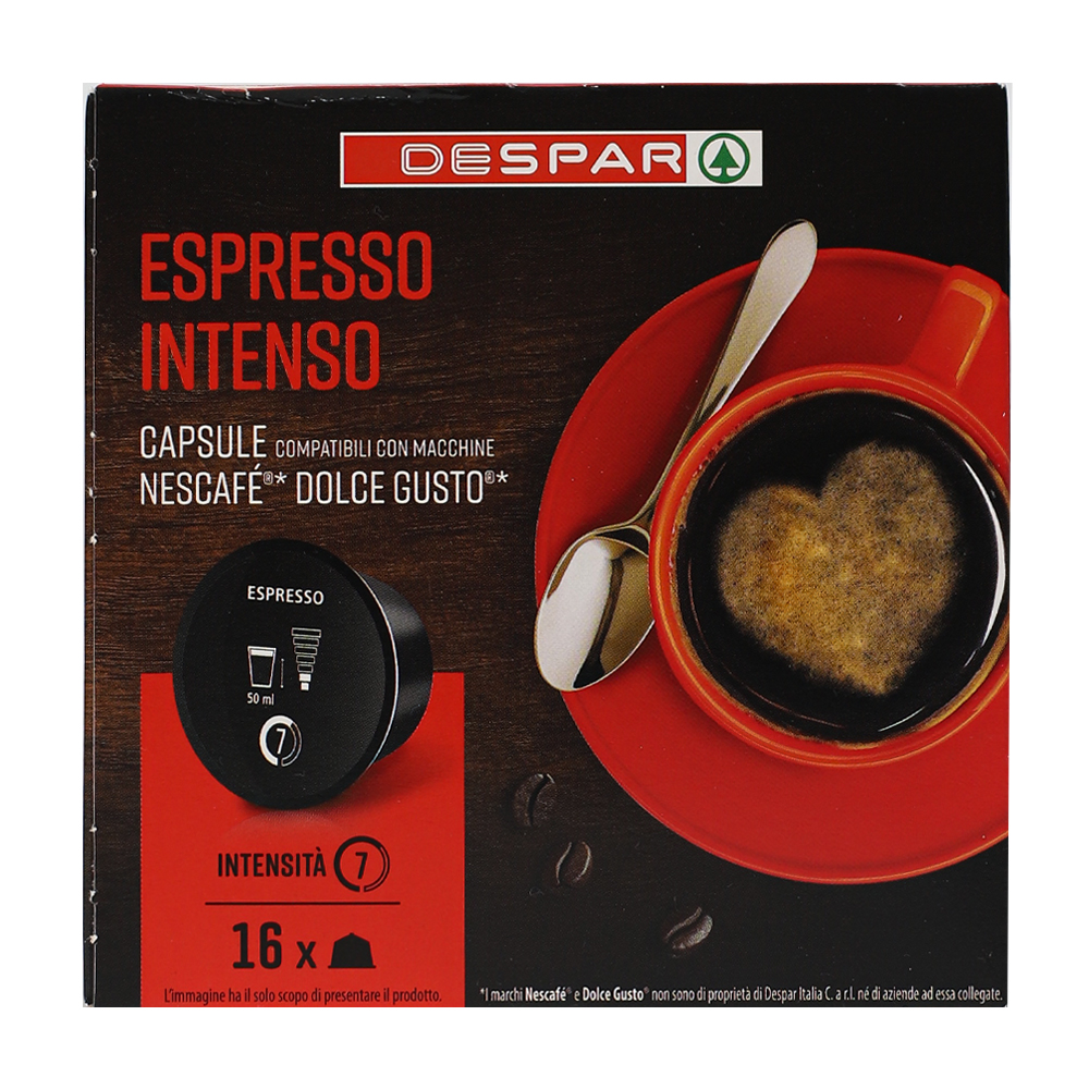 Купить кофе молотый despar espresso intenso 16 капсул с доставкой на ...