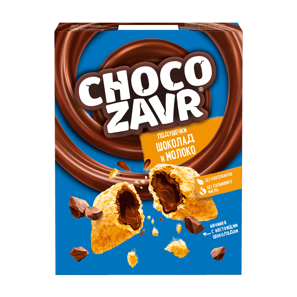 Купить готовый завтрак chocozavr подушечки с шоколадно-молочной ...