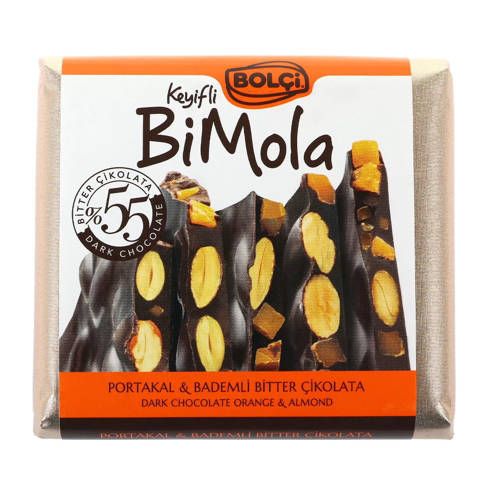 Купить шоколад Bolci темный с апельсином и миндалем 70г с доставкой на