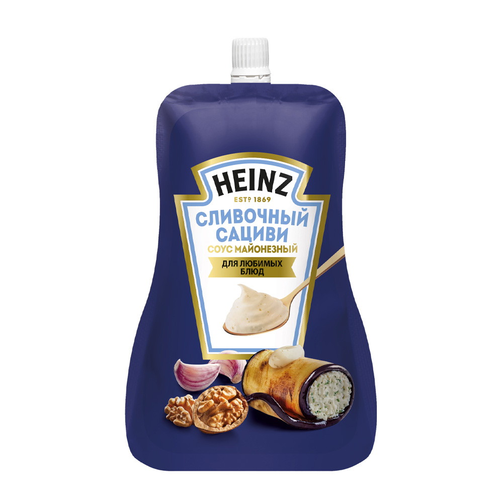 Купить соус майонезный heinz сливочный сациви 200г дой-пак с доставкой ...