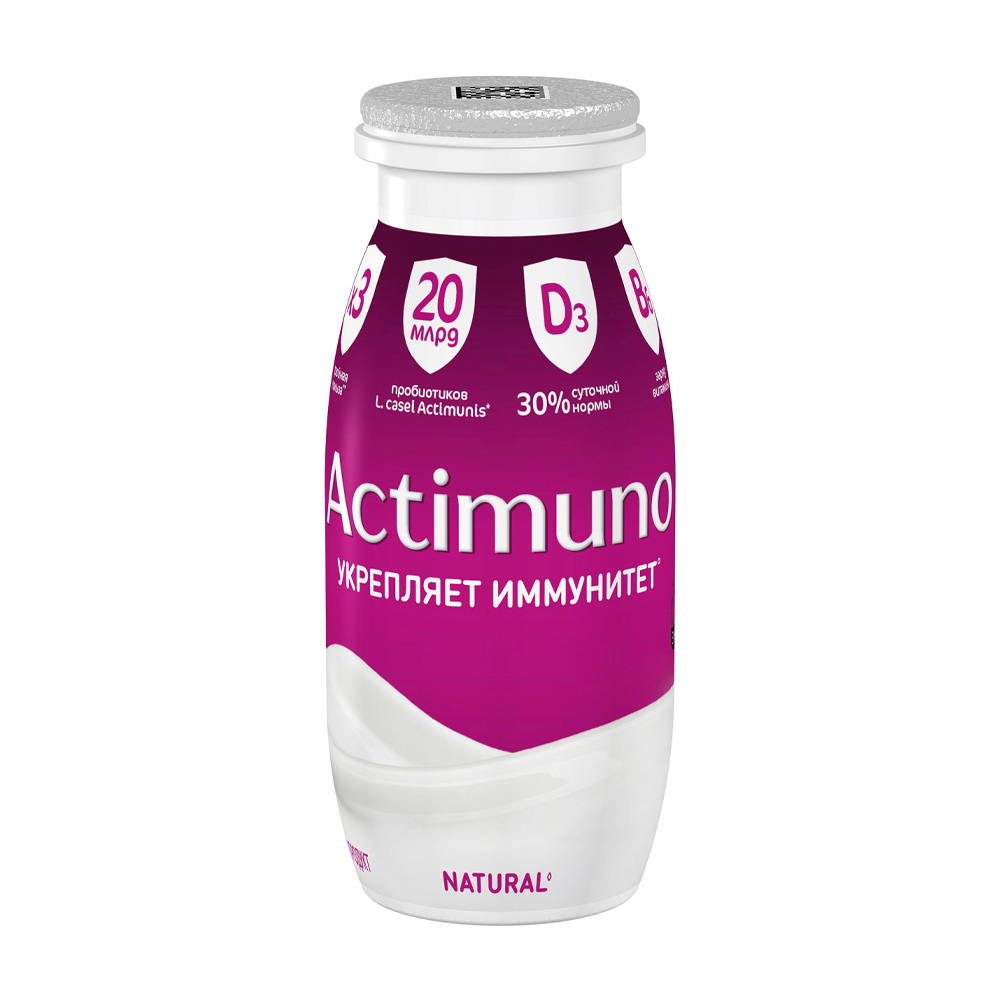 Купить напиток кисломолочный actimuno натуральный 1,6% 95г с доставкой ...