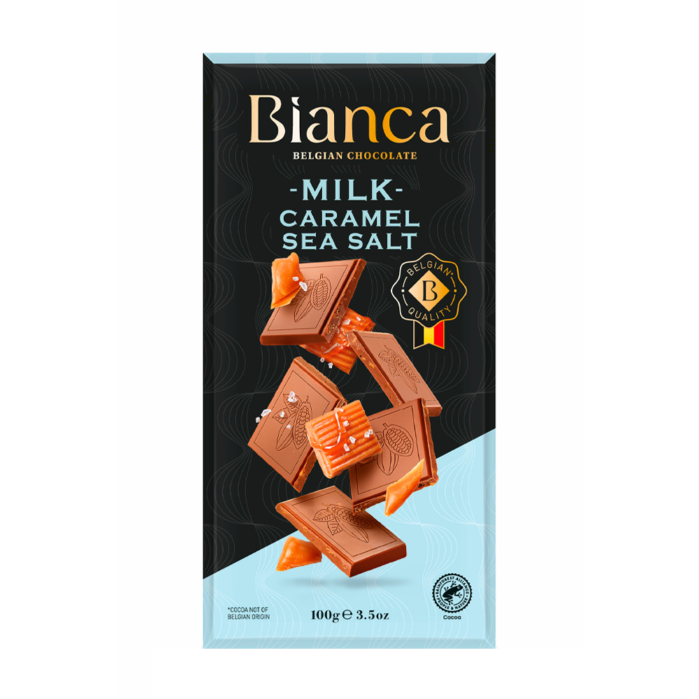Купить шоколад bianca молочный с карамелью и морской солью 100г с ...