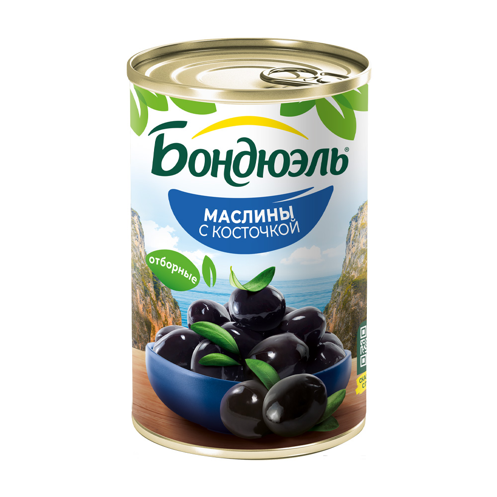 Купить маслины bonduelle черные с косточкой 300г ж/б с доставкой на дом ...