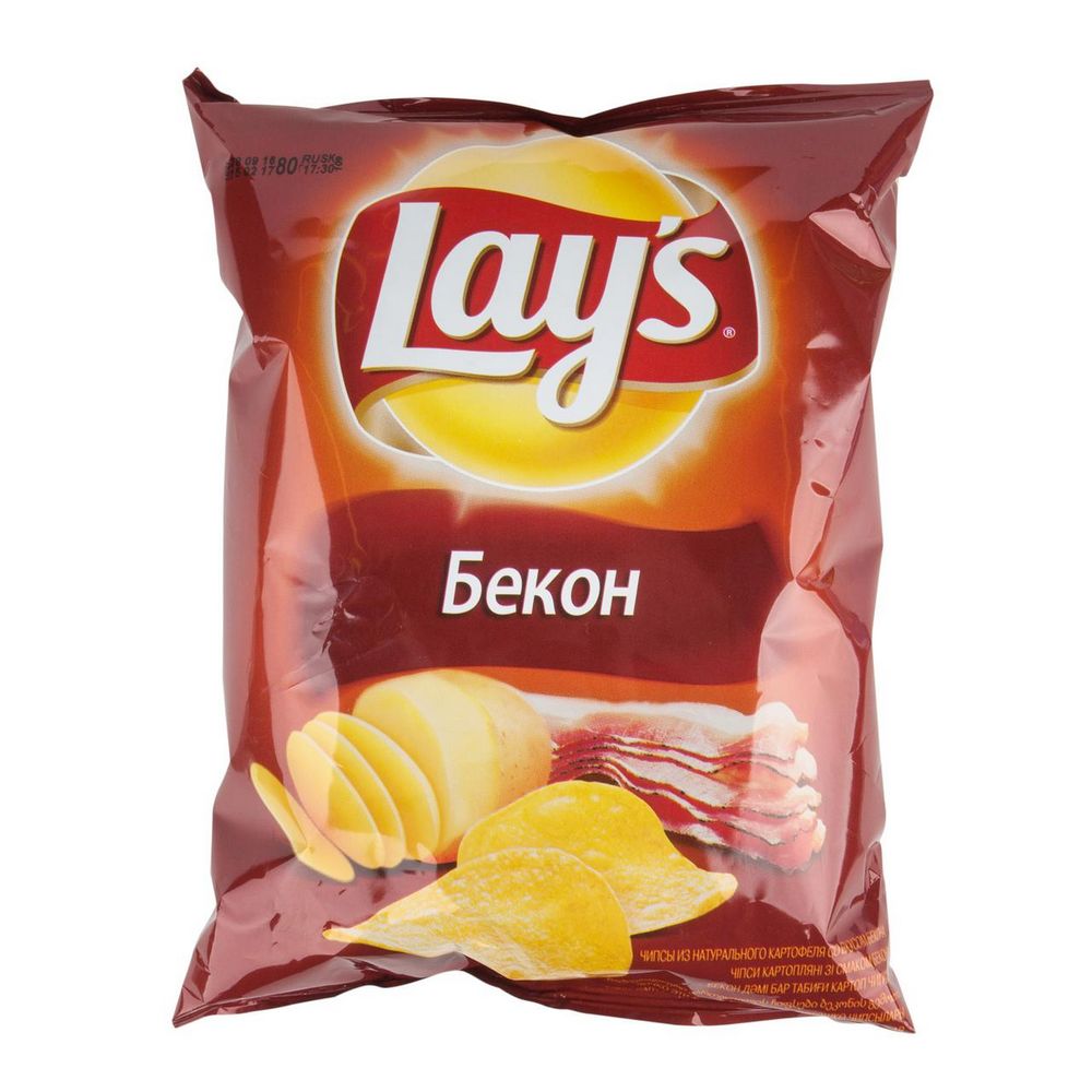 Купить чипсы lays бекон 80г с доставкой на дом в магазине SPAR