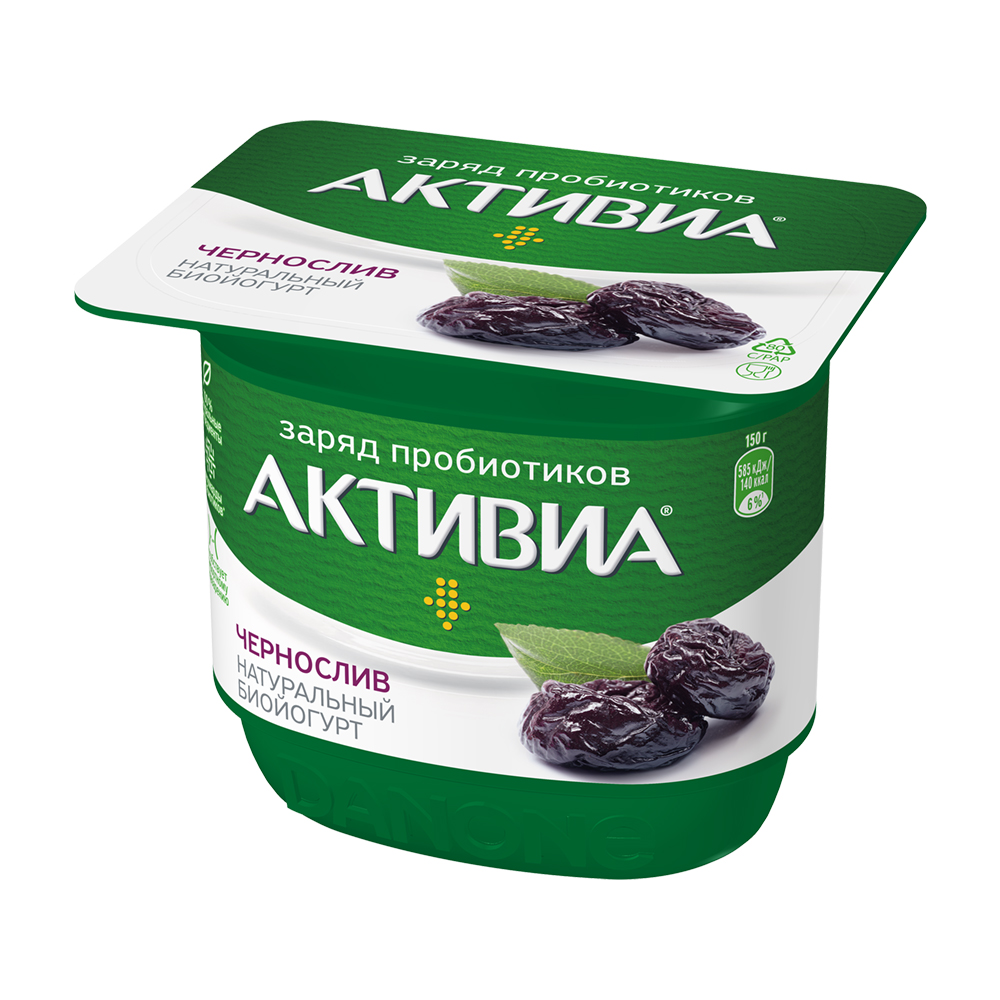 Купить биойогурт активиа с черносливом 2,9% 150г с доставкой на дом в ...