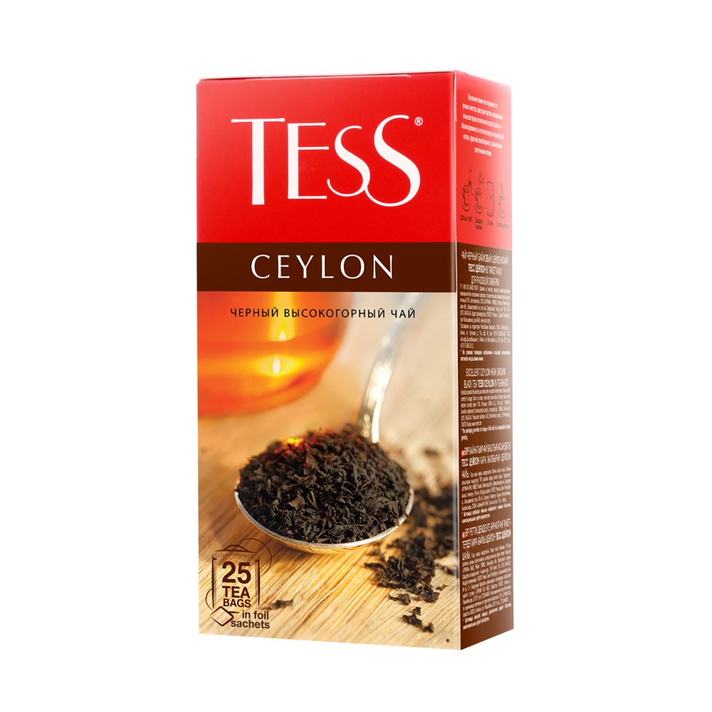 Купить чай черный tess high ceylon 25 пакетиков с доставкой на дом в ...
