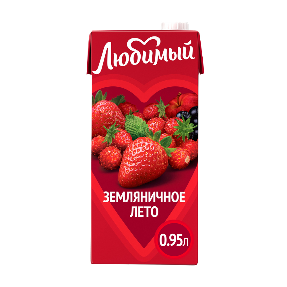 Купить напиток сокосодержащий любимый земляничное лето 0,95л с ...