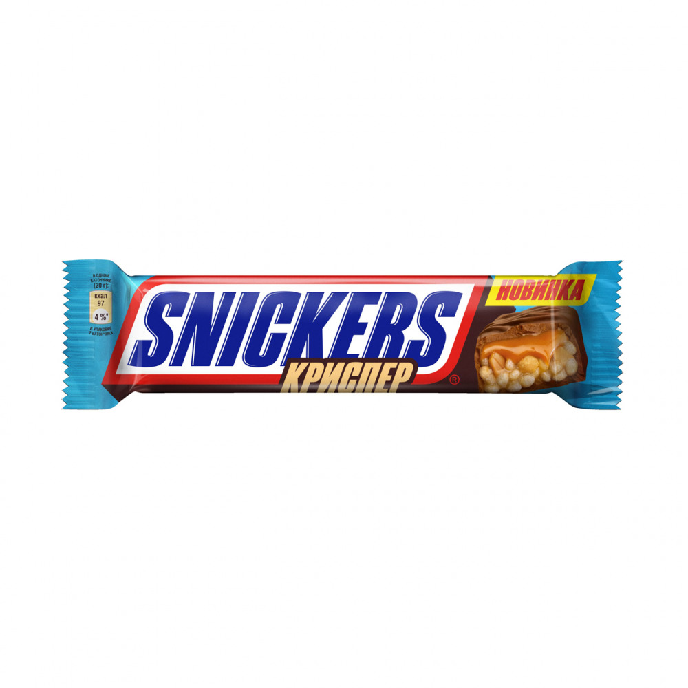Купить шоколадный батончик snickers криспер 60г с доставкой на дом в ...