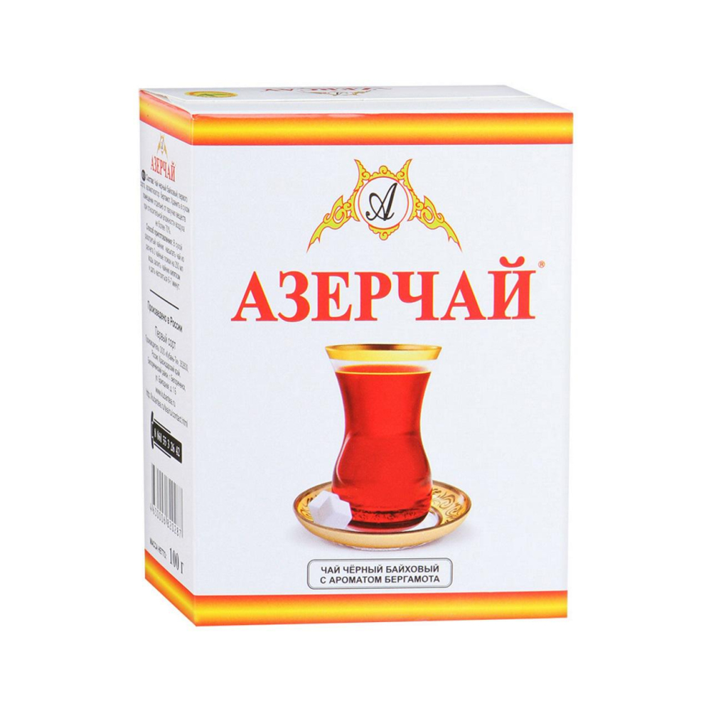 Купить чай черный азерчай байховый среднелистовой с бергамотом 100г с ...