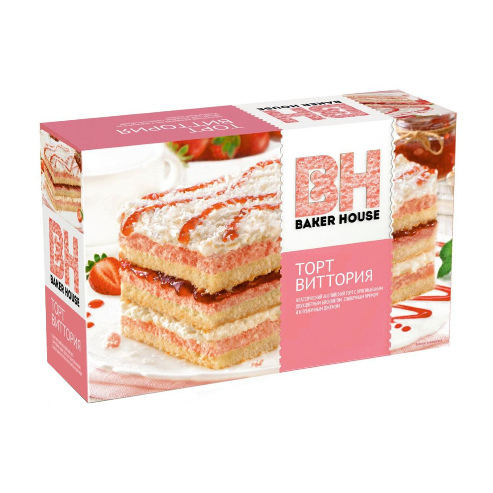 Купить торт baker house клубника 350г с доставкой на дом в магазине SPAR