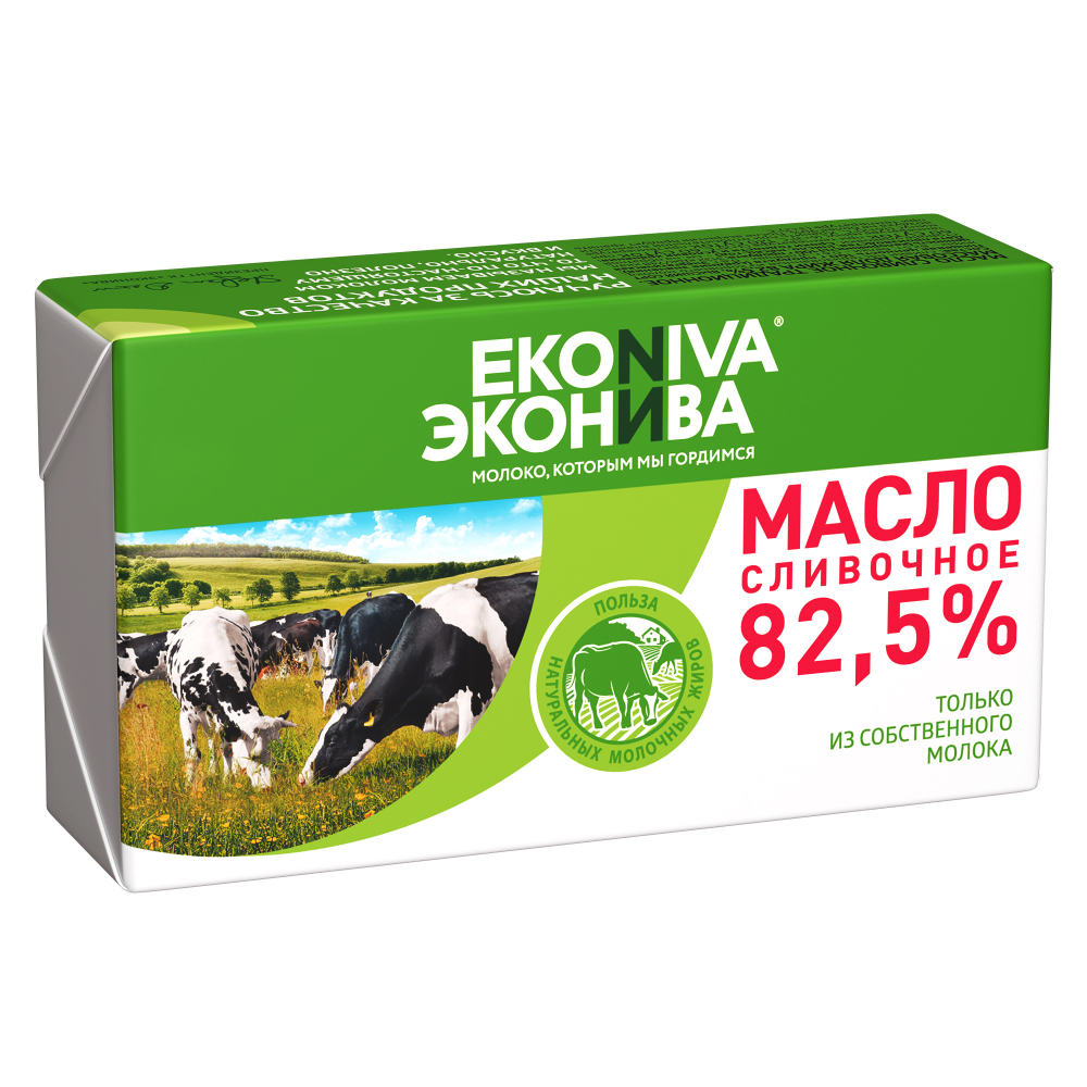 Купить масло сливочное эконива традиционное 82,5% 350г с доставкой на ...